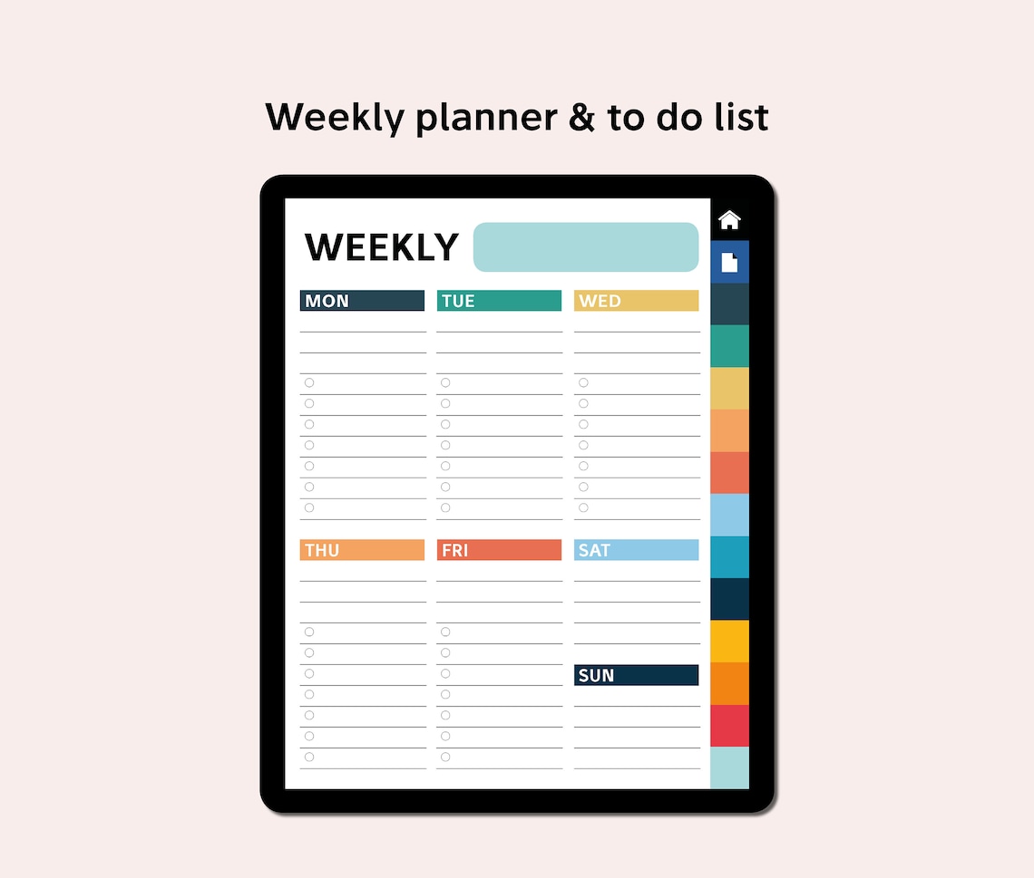 Digital Notebook 12 Hyperlinked Tabs for Goodnotes Notability | Etsy