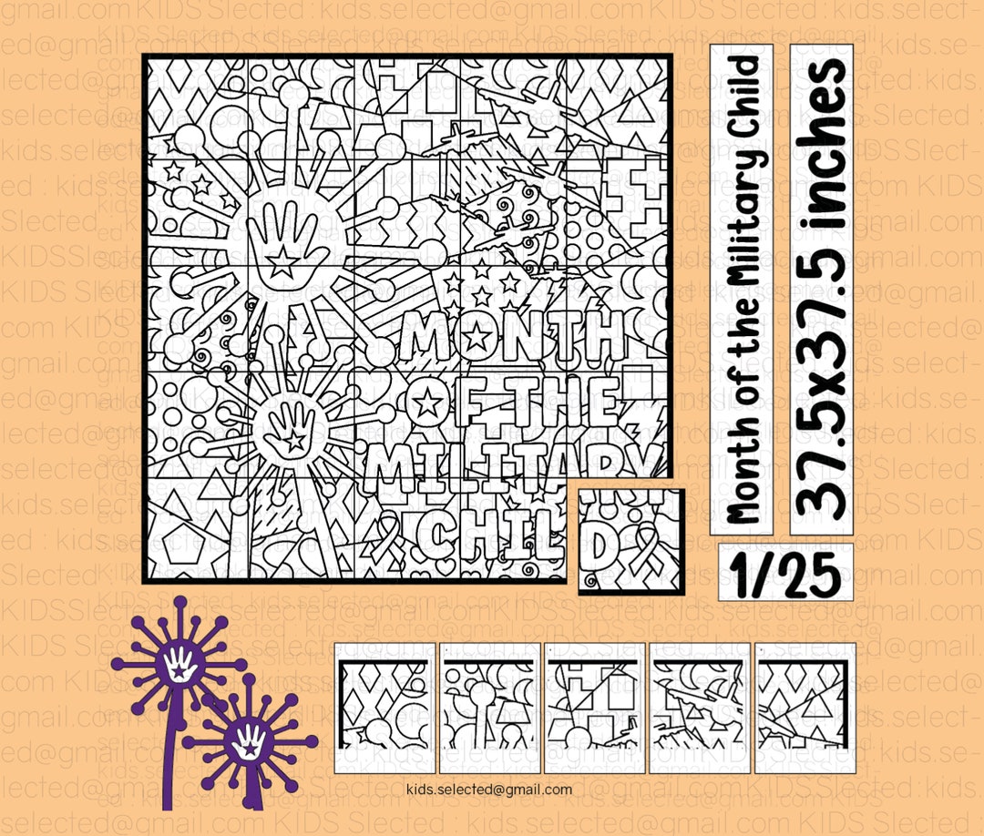 Month of the Military Child Bulletin Board Coloring Pages Activities ...