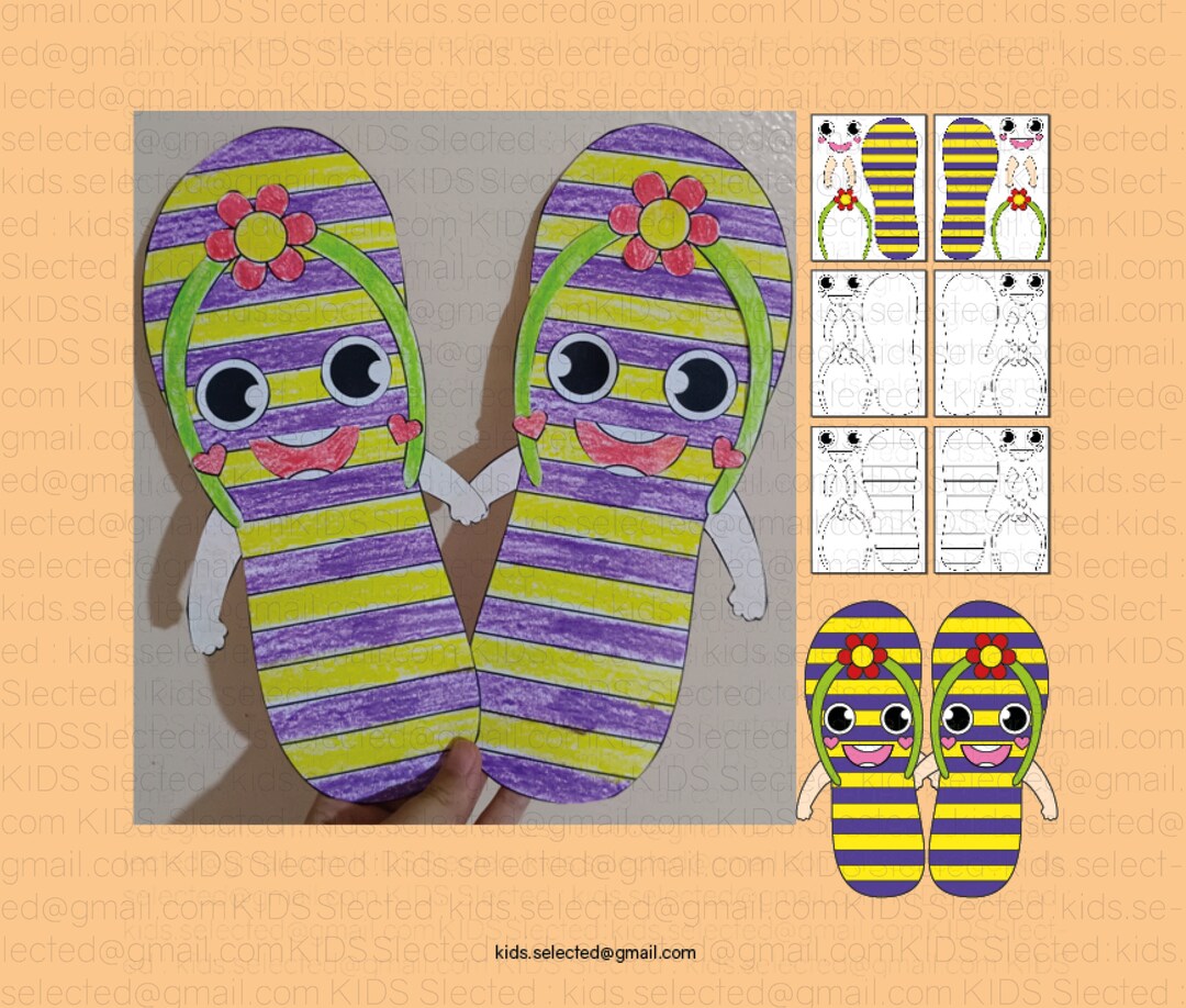 Flipflop Craft Summer Bulletin Board Coloring Pages End of the Year ...