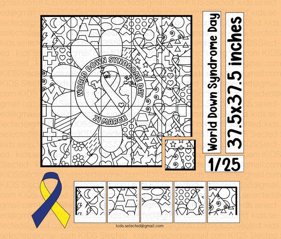 World Down Syndrome Day Bulletin Board Flower Awareness Ribbon ...