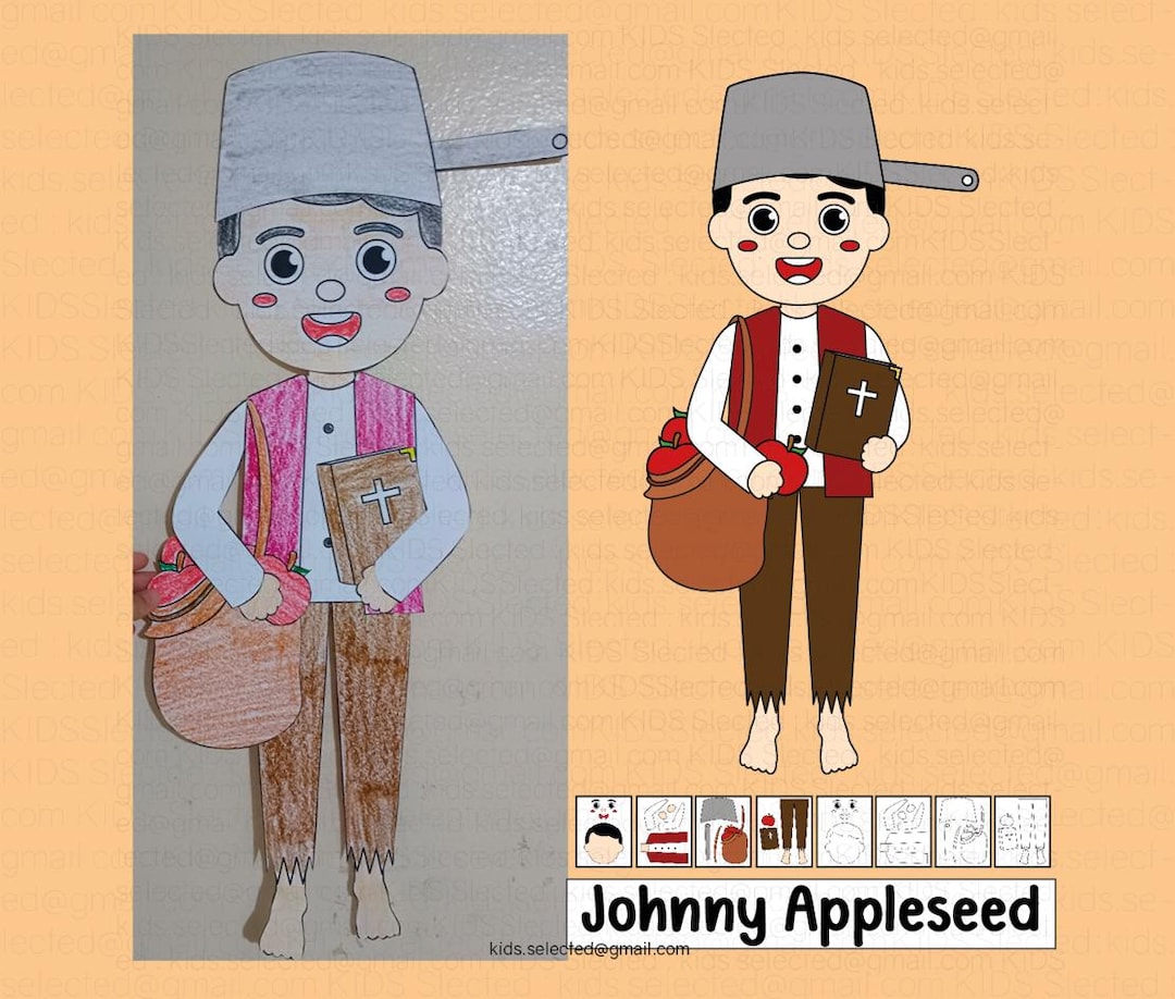 Johnny Appleseed Craft Bulletin Board Apple Pot Coloring Pages ...