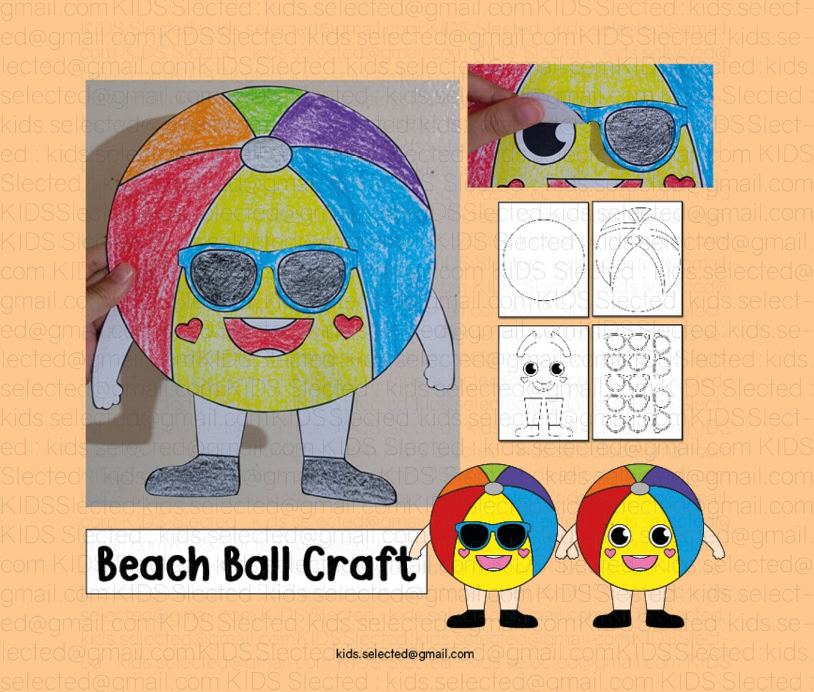 Summer Craft Beach Ball Bulletin Board Coloring Pages End of the Year ...