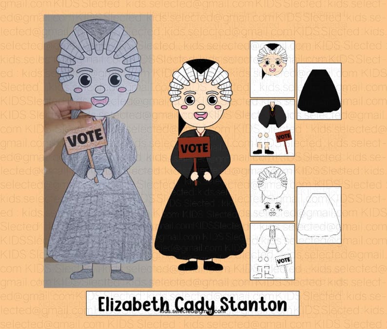 Women's History Month Bulletin Board Elizabeth Cady Stanton Craft ...