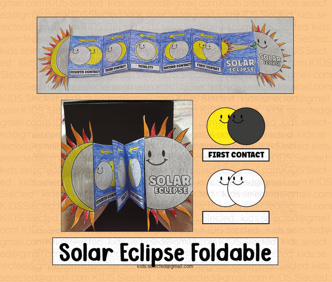 Solar Eclipse 2024 Craft Foldable Astronomy Activities Science Learning ...