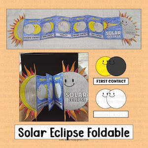 Solar Eclipse 2024 Craft Foldable Astronomy Activities Science Learning ...