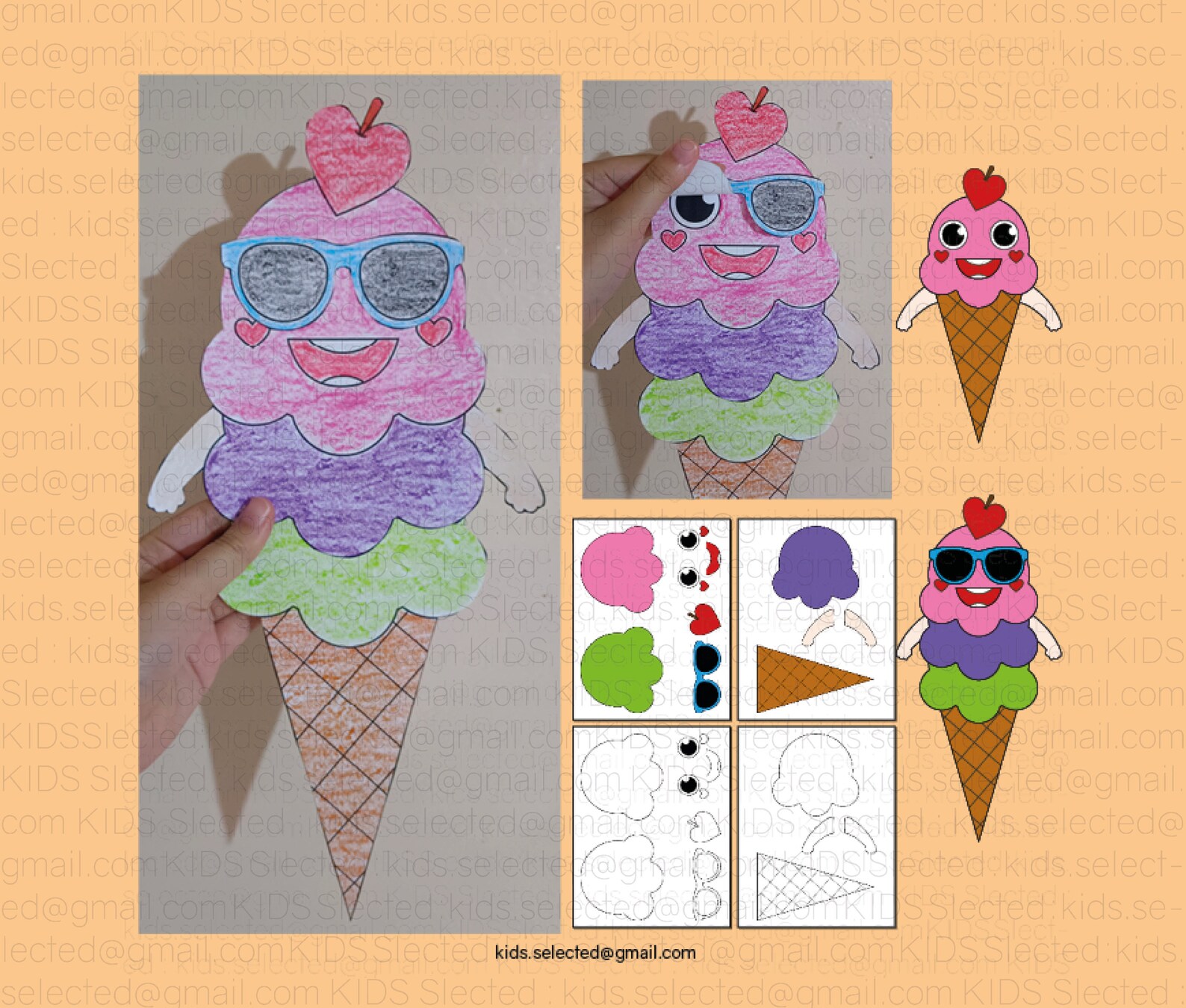 Ice Cream Craft Summer Bulletin Board Coloring Pages End of the Year ...
