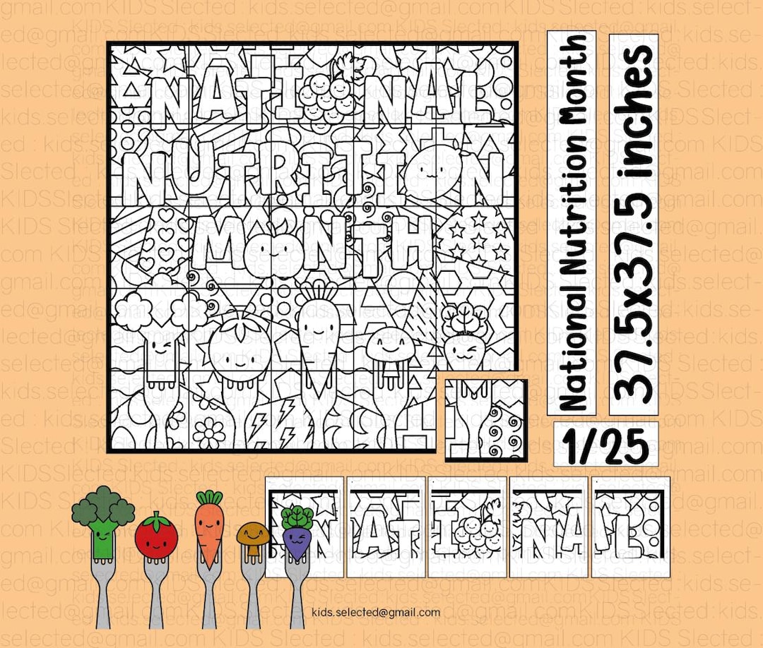 National Nutrition Month Bulletin Board March Collaborative Poster Pop ...