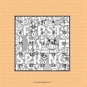 First Day of Spring Bulletin Board Flower Coloring Pages Activities ...