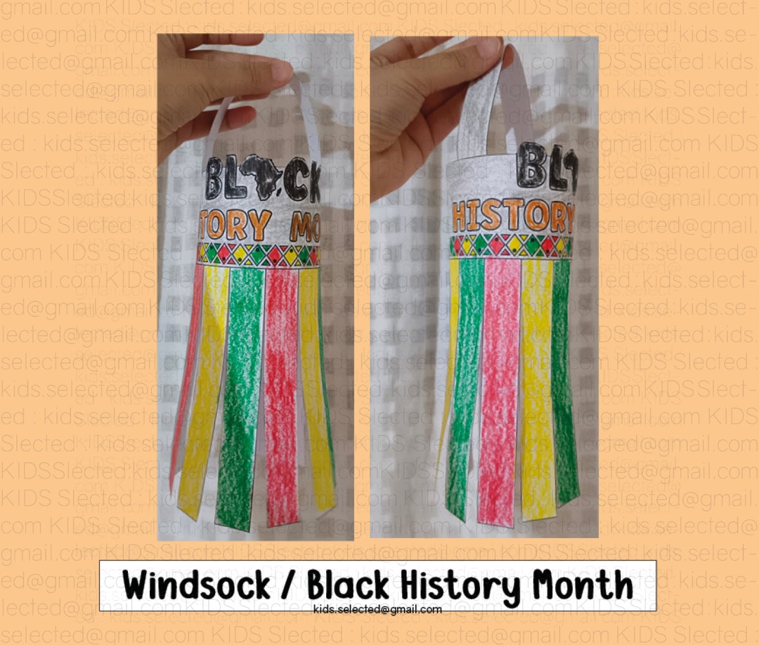 Black History Month Craft Windsock African Bulletin Board Printable for ...