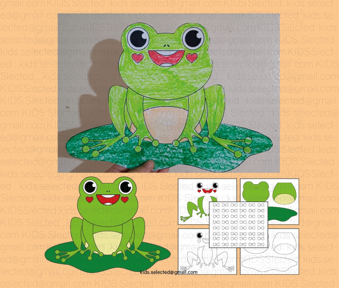 Frog Craft Spring Bulletin Board Coloring Page Activities Animal ...
