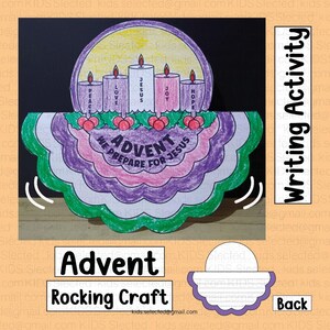 Advent Wreath Craft for Kids Rocking Template Catholic Writing ...