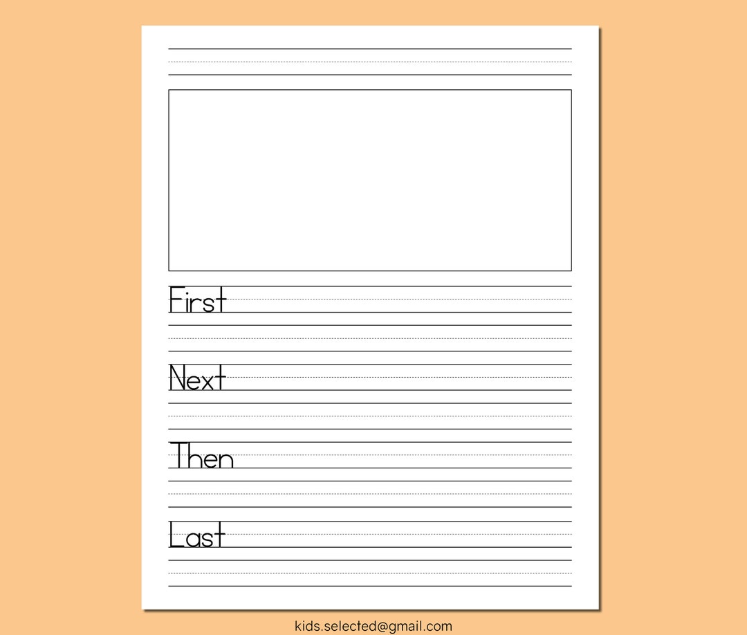 Sequence Writing Paper With Picture Space Printable Pdf Instant ...
