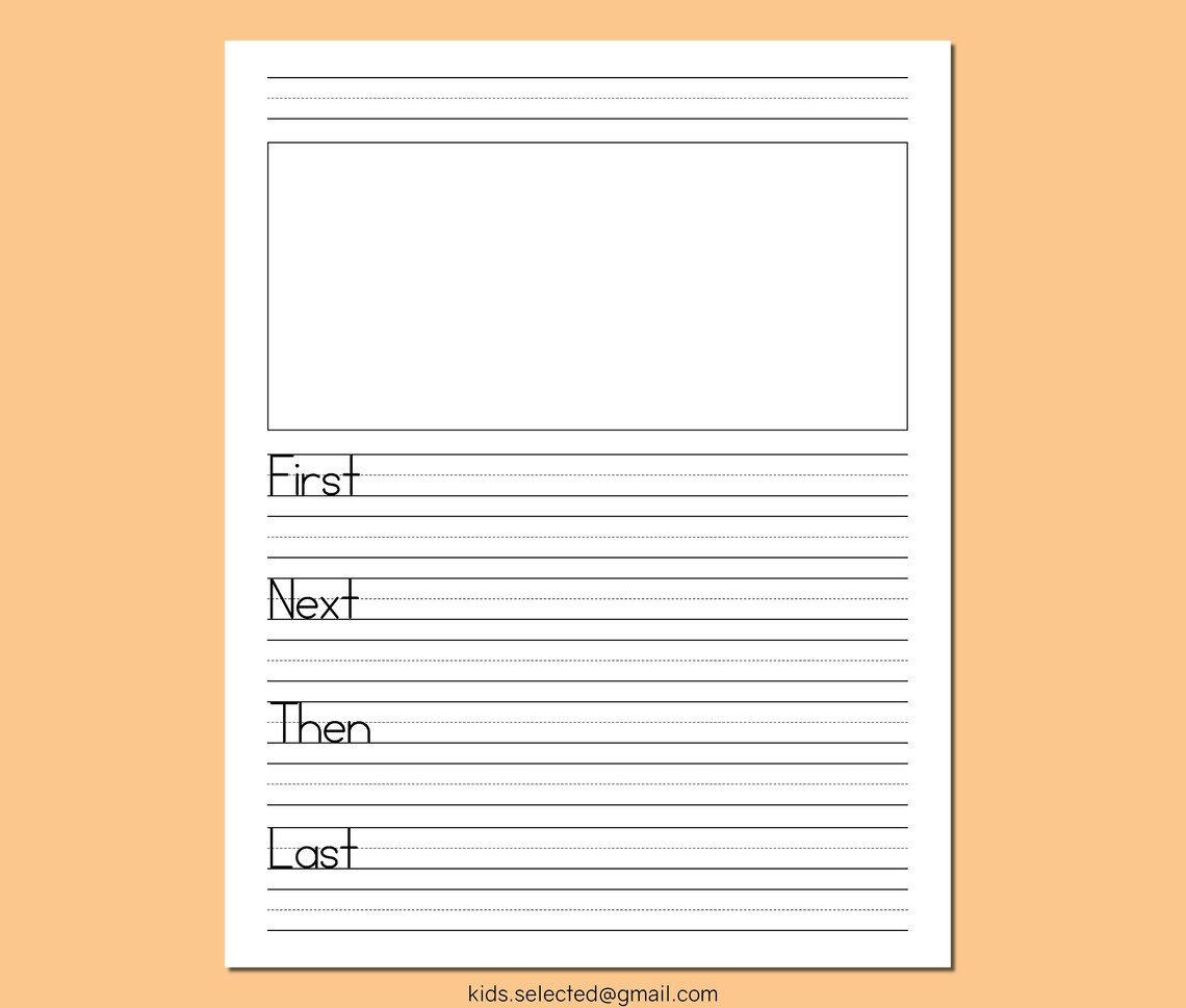 Sequence Writing Paper With Picture Space Printable Pdf Instant ...
