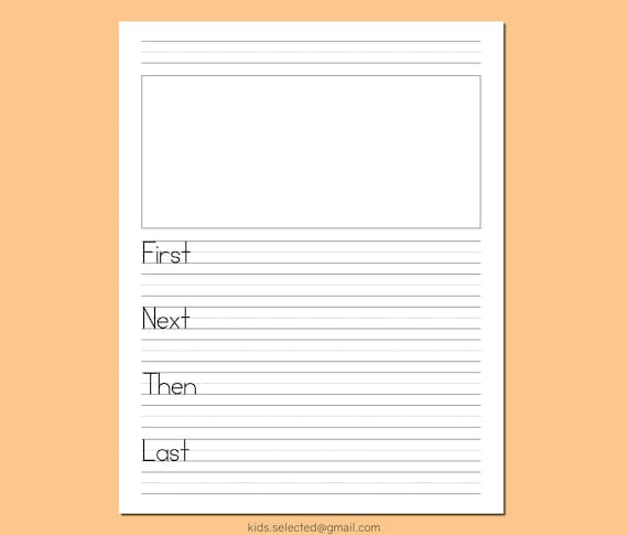 Sequencing Writing Template