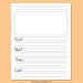 Sequence Writing Paper With Picture Space Printable Pdf Instant ...