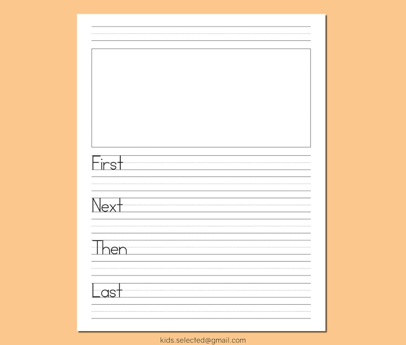 Sequence Writing Paper With Picture Space Printable Pdf Instant ...