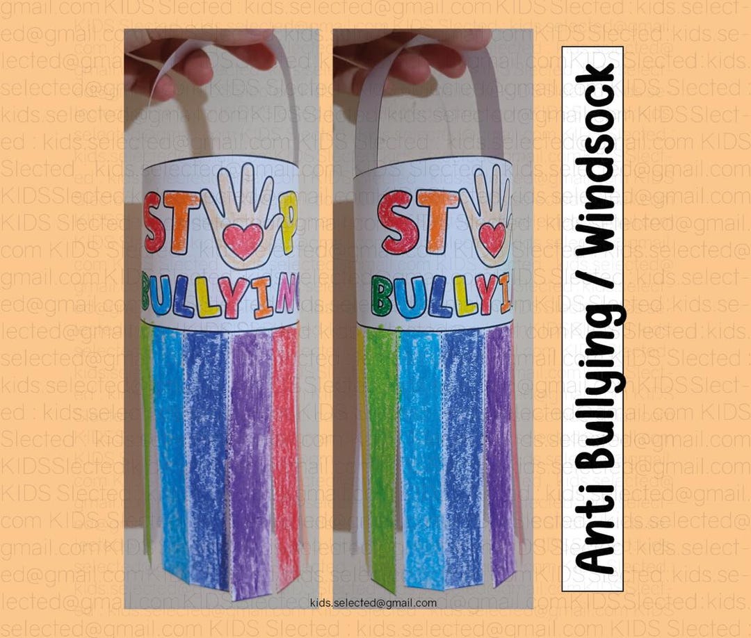 Anti Bullying Craft Windsock Pink Shirt Day Bulletin Board Stop ...