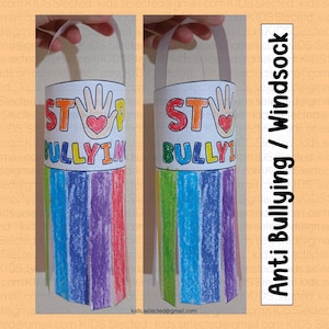 Anti Bullying Craft Windsock Pink Shirt Day Bulletin Board Stop ...