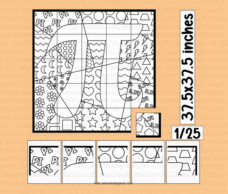 Pi Day Bulletin Board Math Coloring Pages Activities Door Pop Art ...
