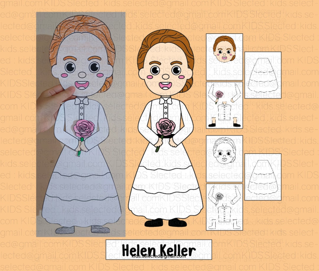 Women's History Month Bulletin Board Helen Keller Craft Coloring Pages ...