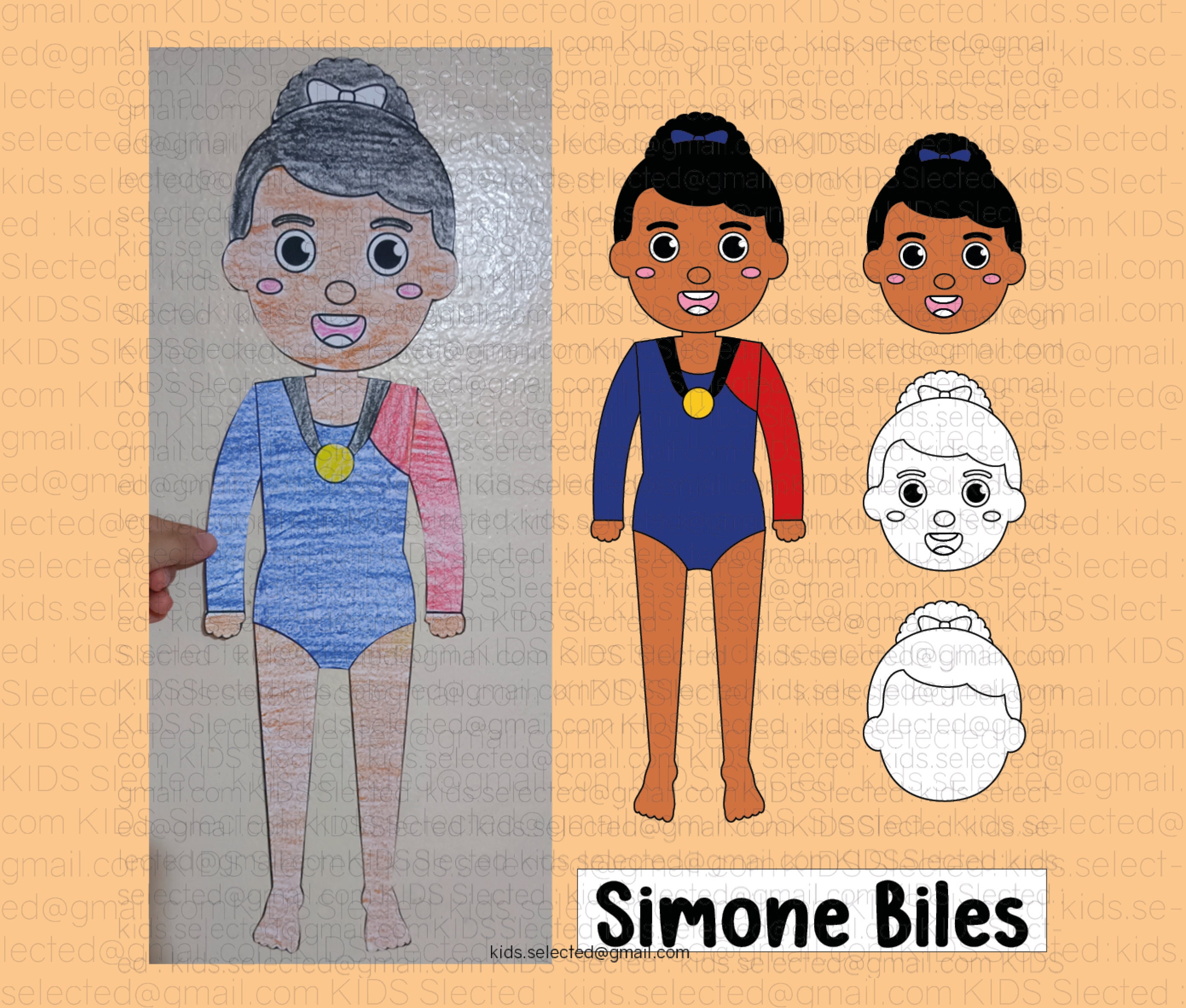 Black History Month Bulletin Board Simone Biles Craft Gymnast ...