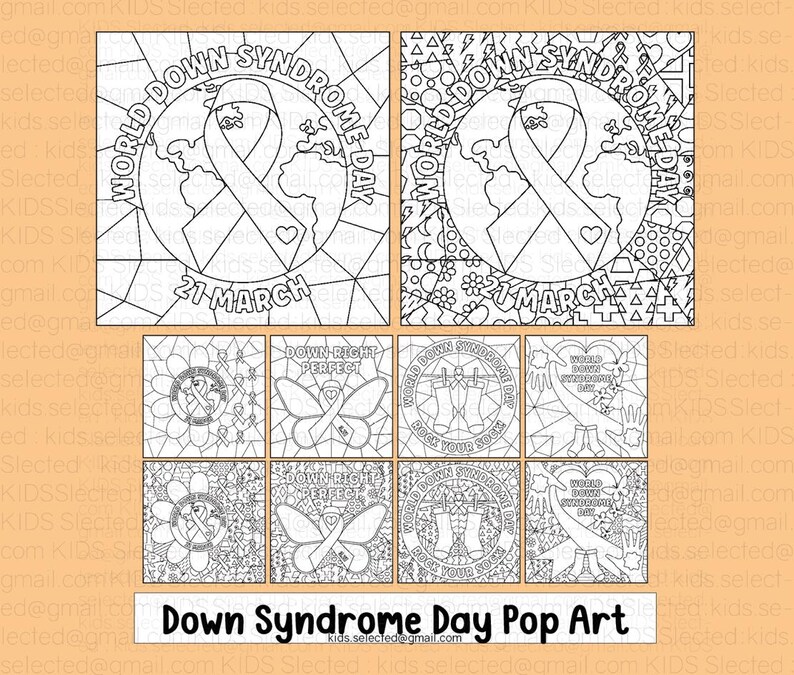 Down Syndrome Awareness Coloring Pages Socks Activities Bulletin Board ...