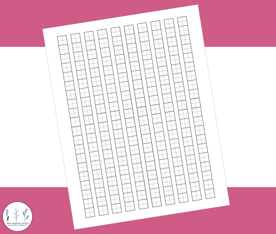 Japanese Character Writing Practice Sheet Genkouyoushi Paper Printable ...