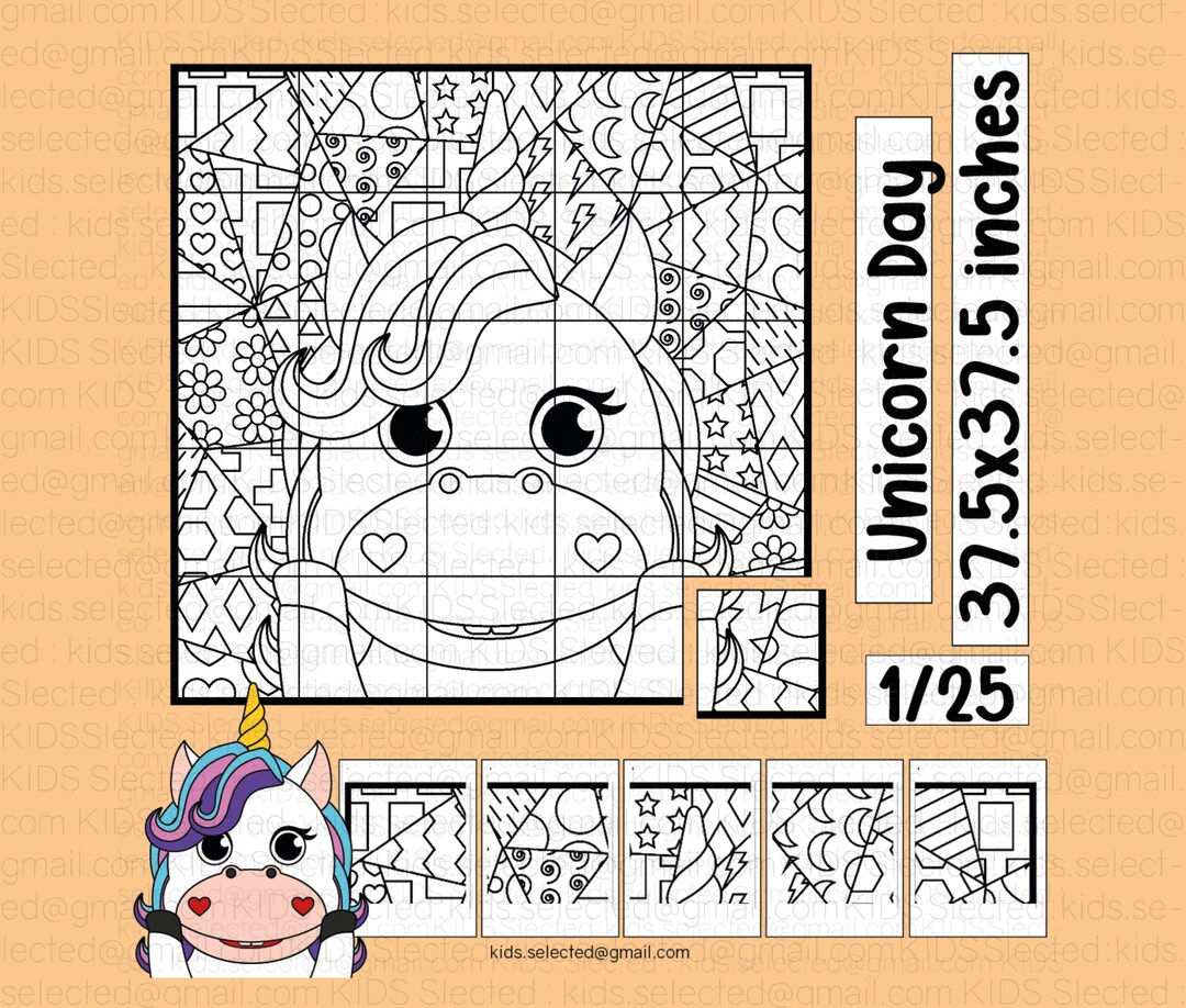 Unicorn Bulletin Board Coloring Pages Activities Pop Art Math Craft ...