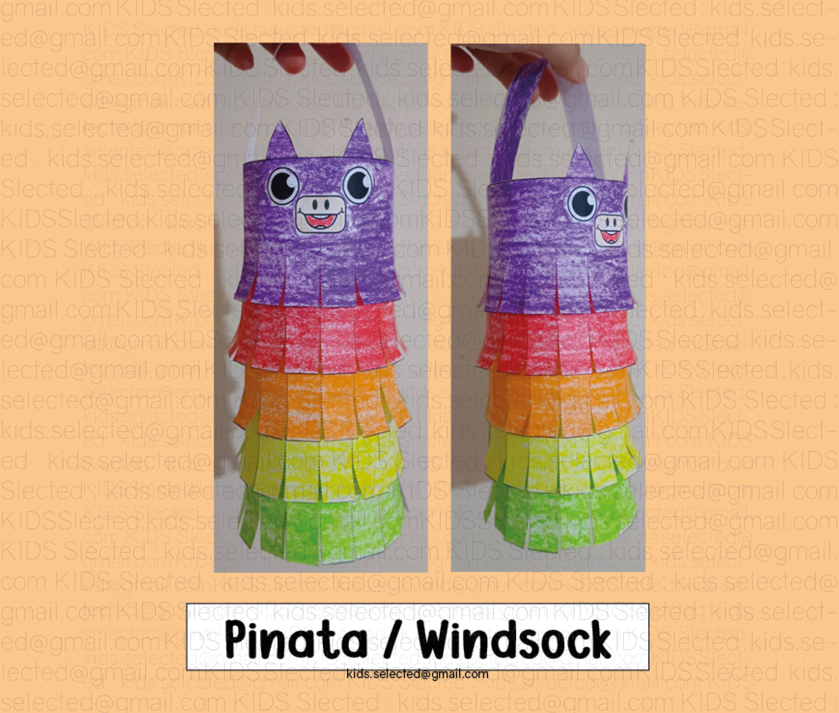 Pinata Craft Windsock Template Bulletin Board Coloring Activities ...
