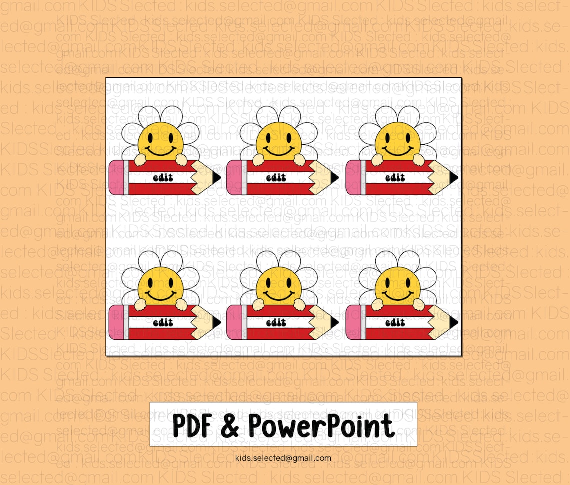 Editable Name Tags for Kids Printable Student Desk Name Plate Label ...