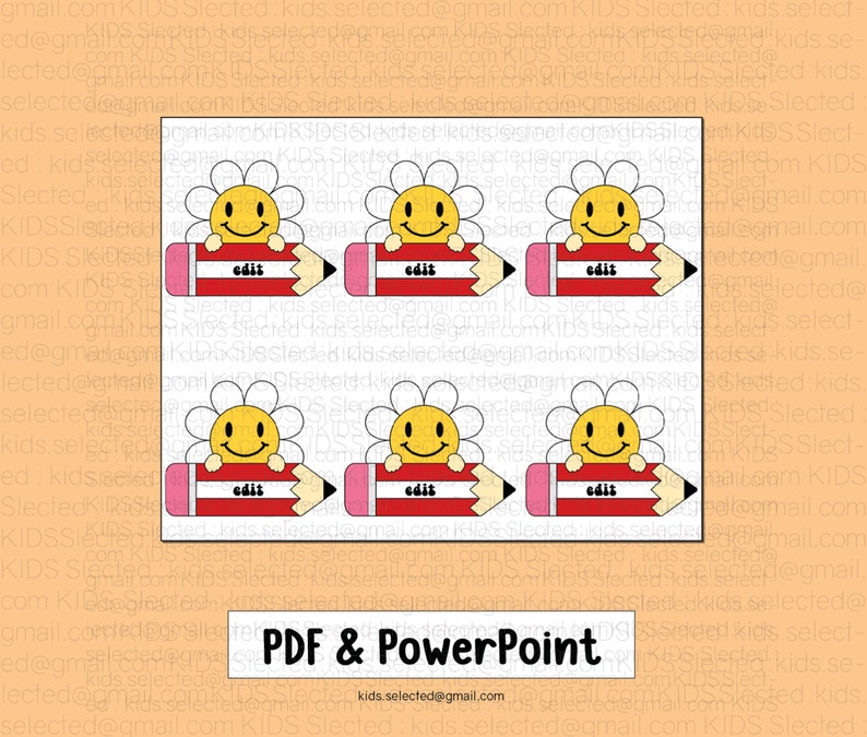 Editable Name Tags for Kids Printable Student Desk Name Plate Label ...