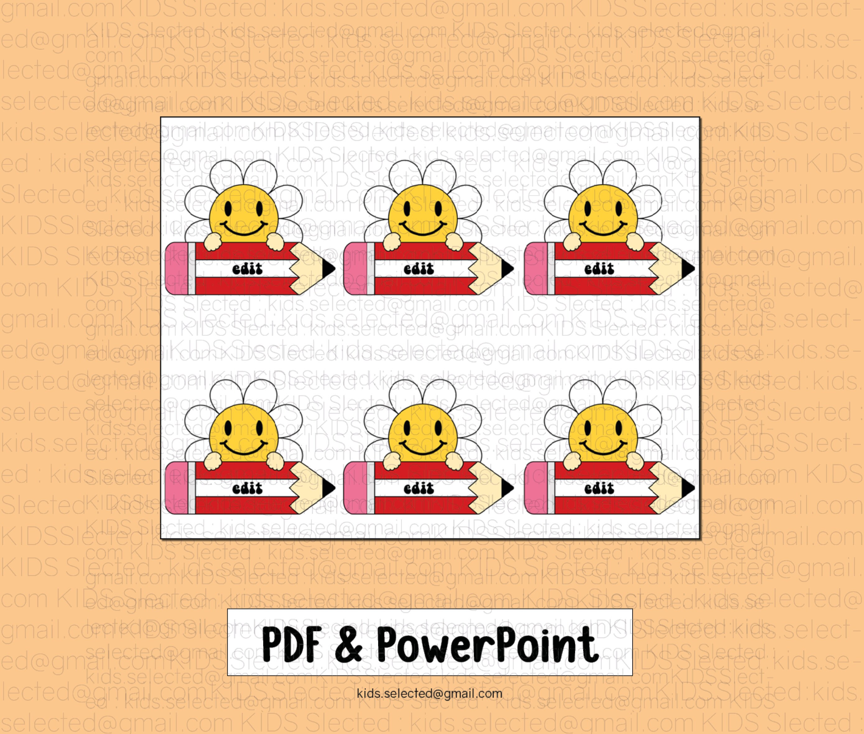 Editable Name Tags for Kids Printable Student Desk Name Plate Label ...