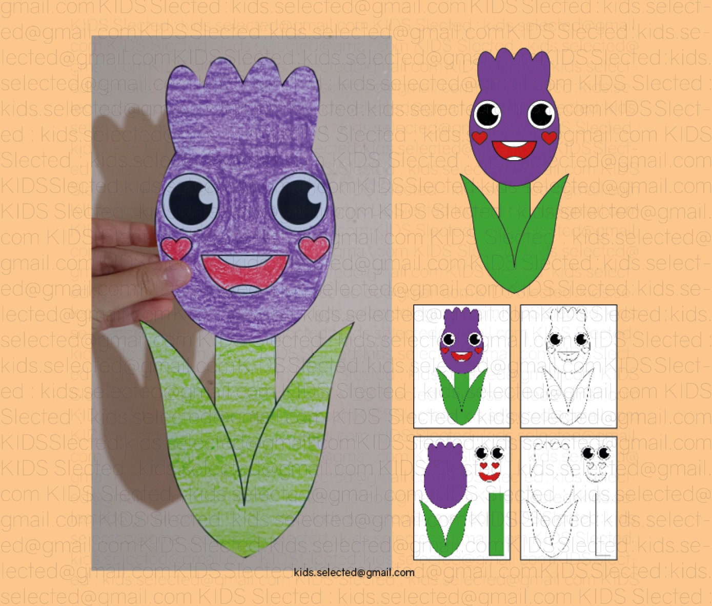 Spring Bulletin Board Flower Craft Coloring Pages Activities Build a ...