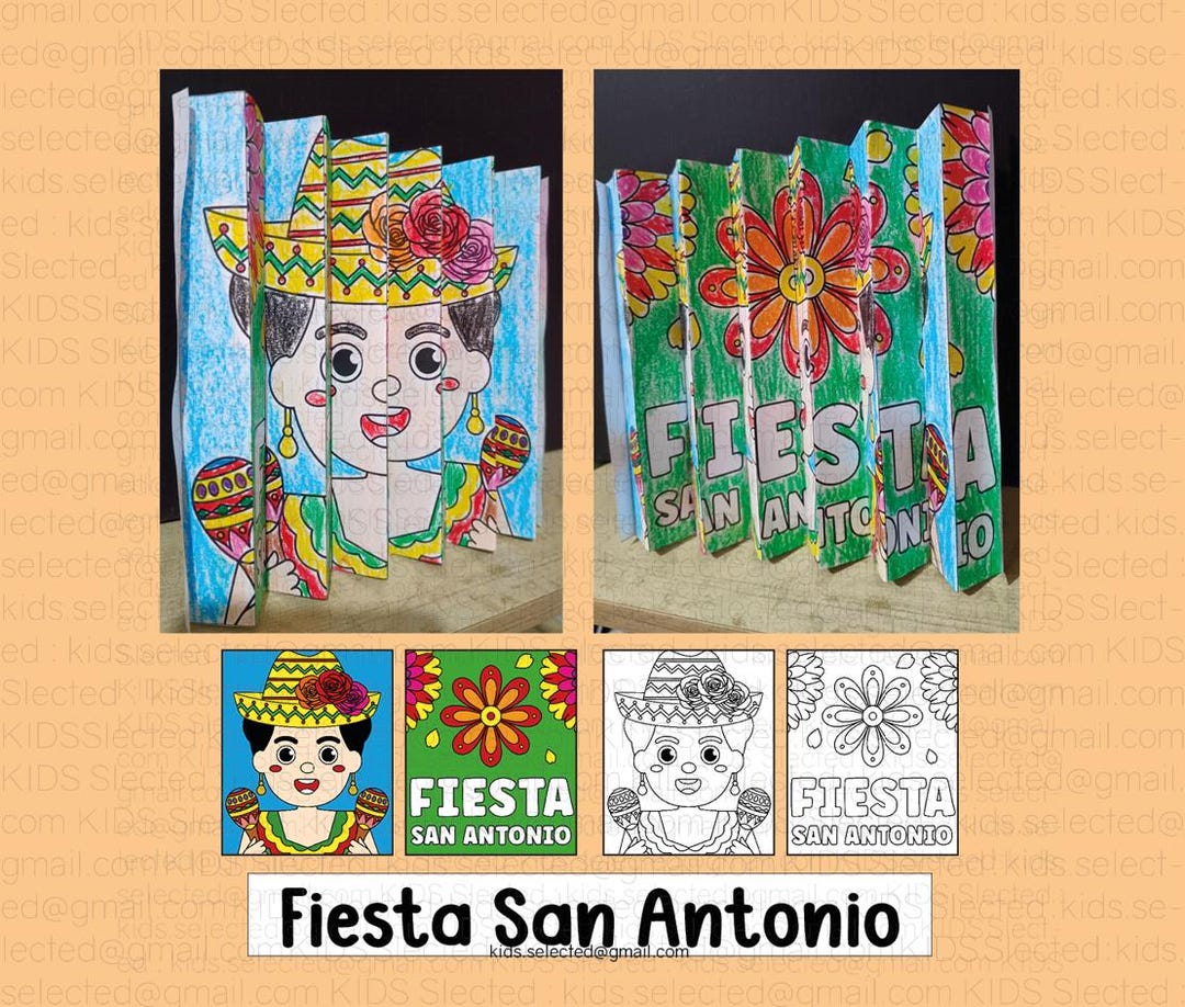 Fiesta San Antonio Activities for Kids Agamograph Art Craft Bulletin ...