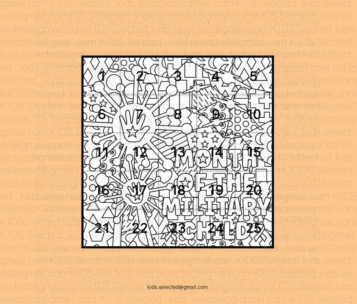 Month of the Military Child Bulletin Board Coloring Pages Activities ...