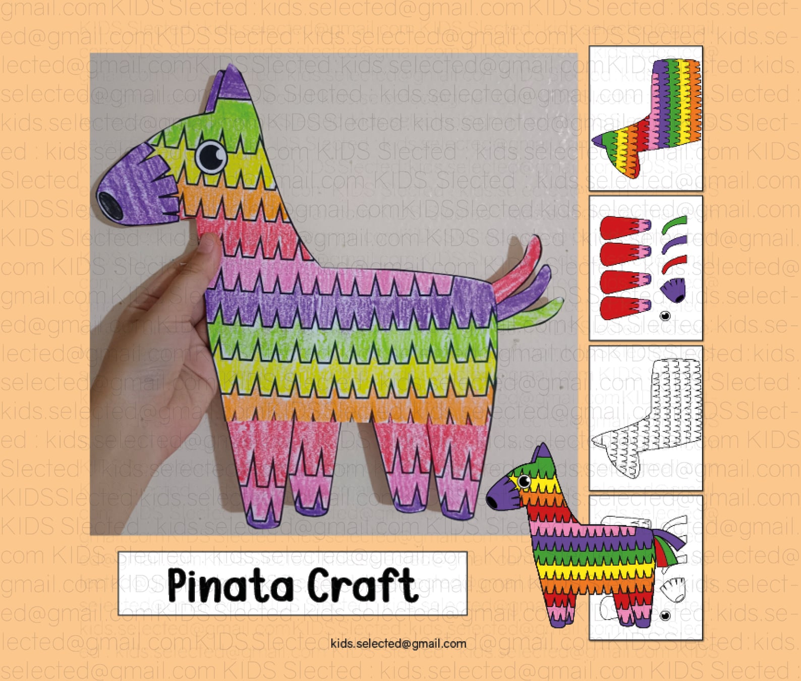 Pinata Craft Cinco De Mayo Bulletin Board Coloring Page Activities ...