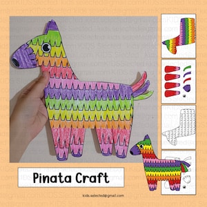 Pinata Craft Cinco De Mayo Bulletin Board Coloring Page Activities ...