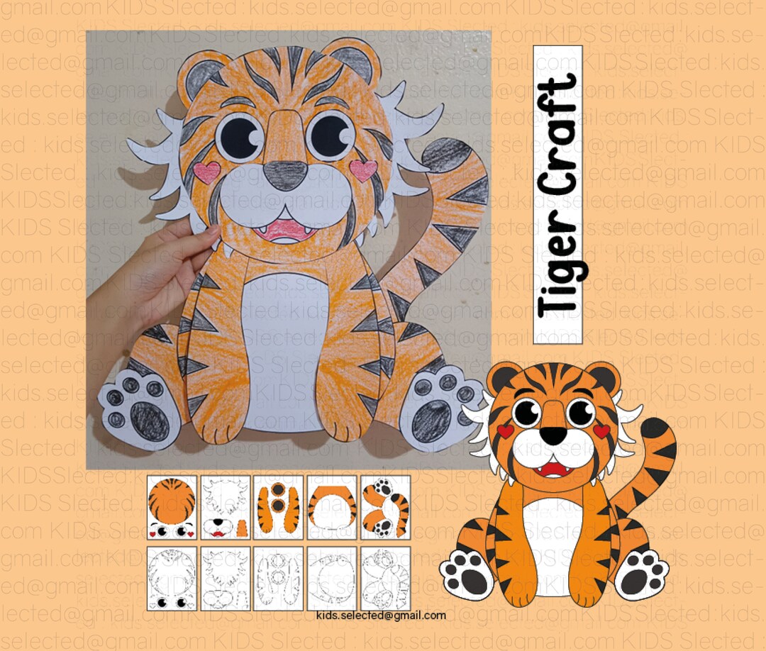 Tiger Craft Zoo Bulletin Board Safari Animals Coloring Pages Activities ...