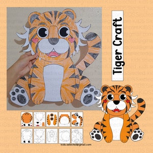 Tiger Craft Zoo Bulletin Board Safari Animals Coloring Pages Activities ...