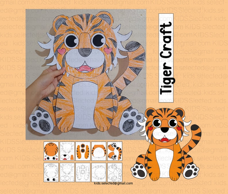 Tiger Craft Zoo Bulletin Board Safari Animals Coloring Pages Activities ...