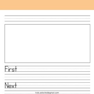 Sequence Writing Paper With Picture Space Printable Pdf Instant ...