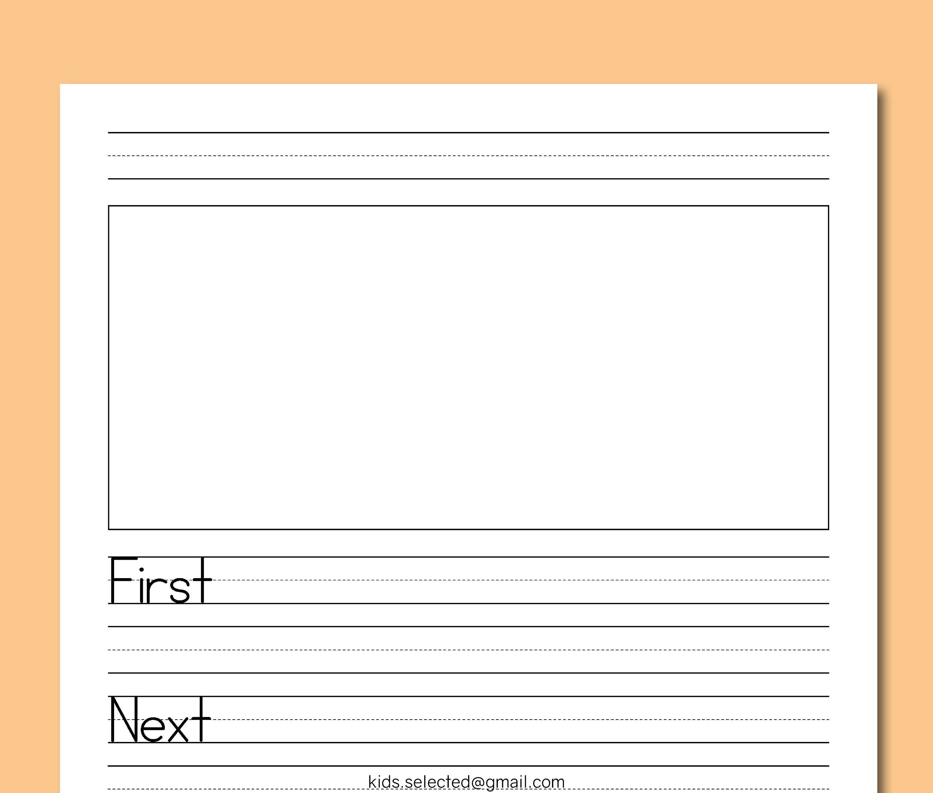 Sequence Writing Paper With Picture Space Printable Pdf Instant ...