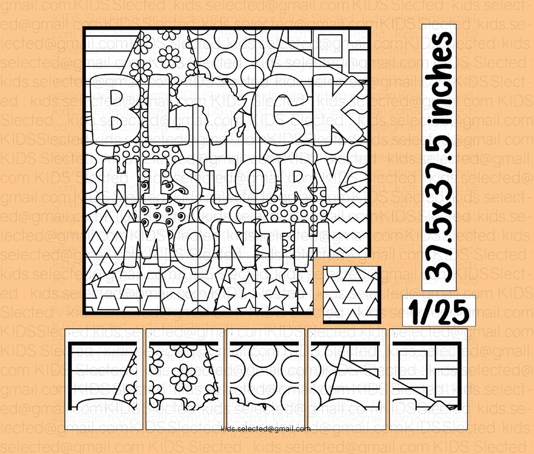Black History Month Poster Bulletin Board Coloring Pages Activities ...