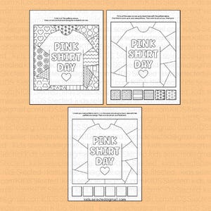 Anti Bullying Coloring Pages Pink Shirt Day Activities Stop Bullying ...