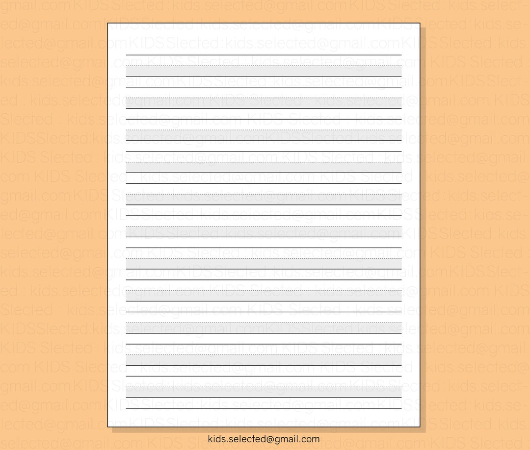Highlighted Writing Paper for Kids Grade 1 Printable Handwriting ...