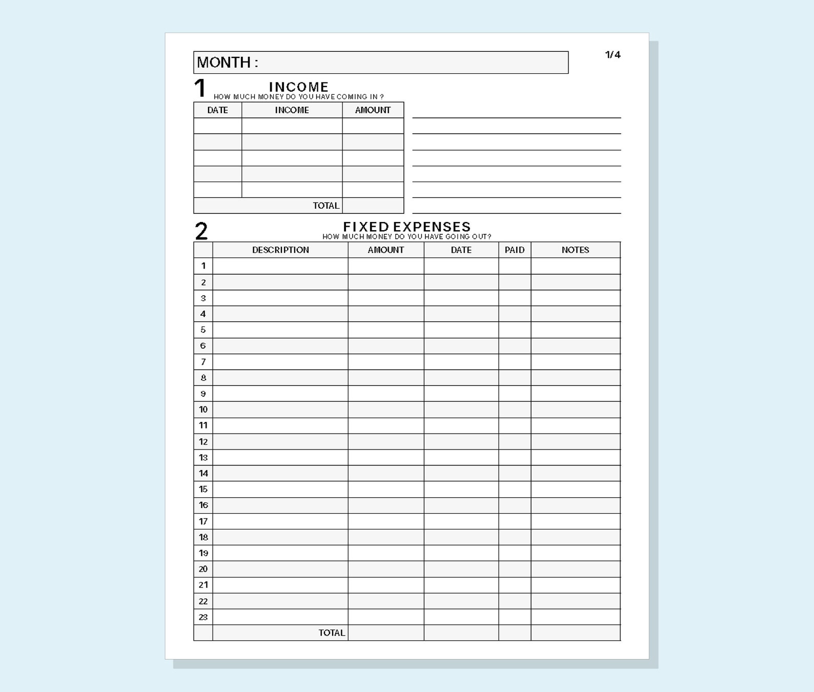 Kakeibo Budget Planner Printable Pdf Inserts Digital File Instant ...
