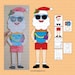 Christmas in July Bulletin Board Santa Craft Summer Coloring Activities ...
