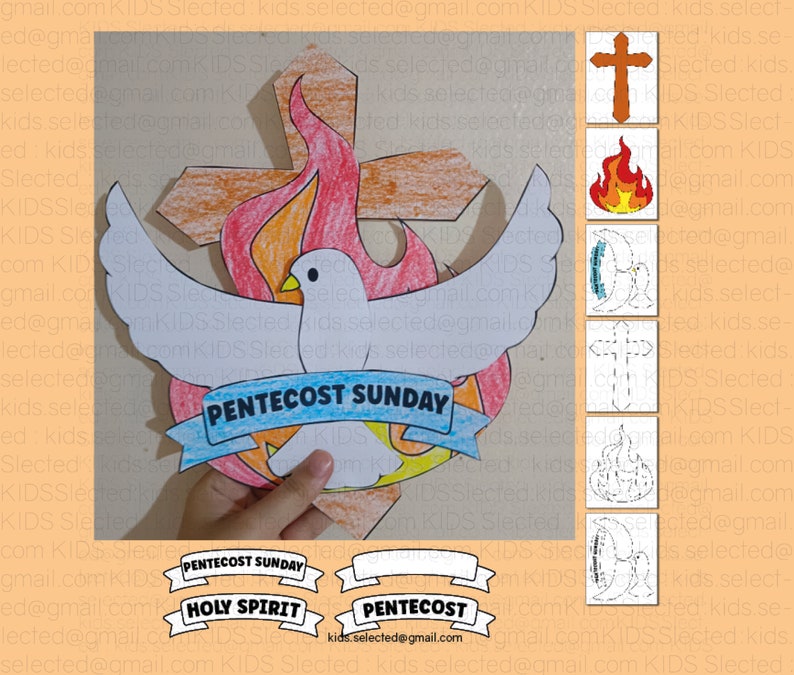 Pentecost Craft Bulletin Board Holy Spirt Coloring Pages Jesus ...