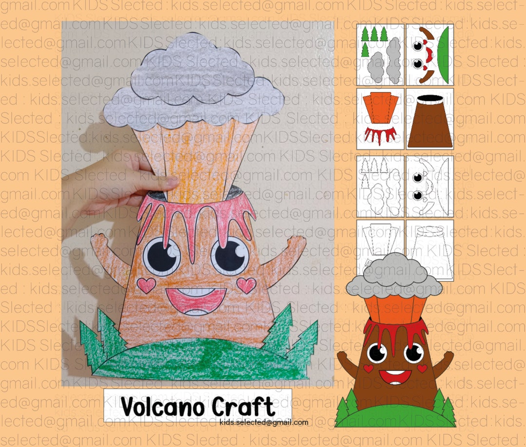 Volcano Craft Hawaiian Bulletin Board Summer Coloring Pages Beach ...