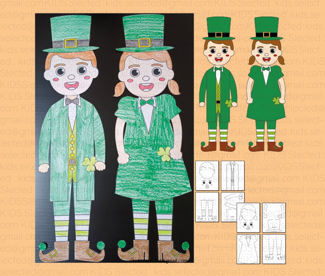 St Patricks Day Bulletin Board Leprechaun Craft Boy Girl Activities ...